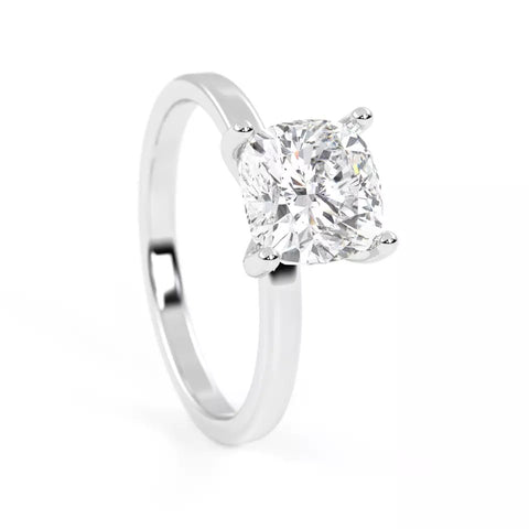 IGI Certified 1 - 5 CT E/VS1 Cushion Cut Diamond Engagement 14k Ring L ...